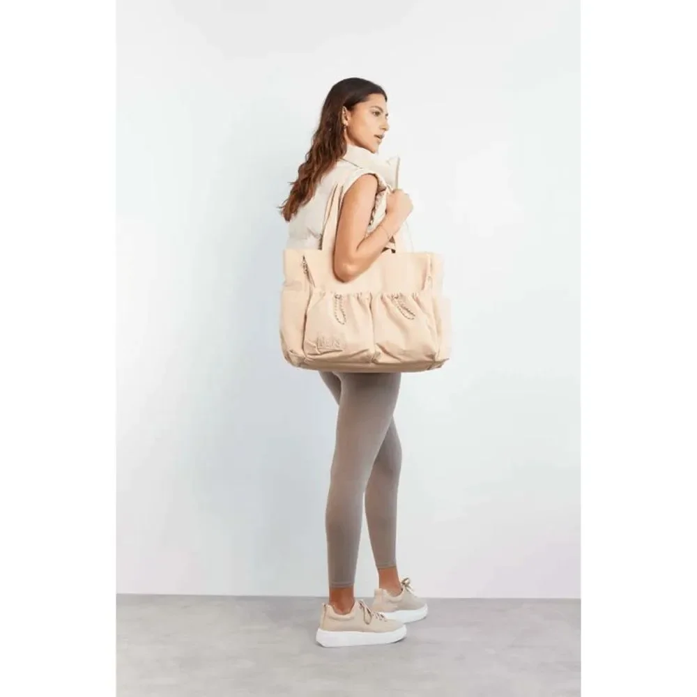 BEIS | Bags | Nwt Beis Sports Carryall Tote Duffle In Beige | Poshmark